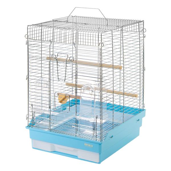 メーカー：ＨＯＥＩ minimalcages　cage　35tnrhizn　blue　青　ＨＯＥＩ　３５手のりホライズンセキセイ　ブルー　4963067011180　20210910　ＧＢＮＭ　y21m09　鳥　ケージ　本体　鳥かご　鳥籠　...