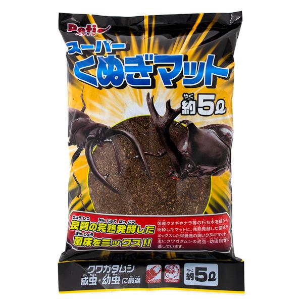 メーカー：ペティオ ペティオ　スーパーくぬぎマット　５Ｌ　4903588233326　20220323　ｙ22ｍ03　Y.K.　昆虫用品　飼育用品　エサ　かぶとむし　かぶと虫　くわがた虫　クワガタムシ　幼虫　成虫　栄養　育てる　育成　まっと...