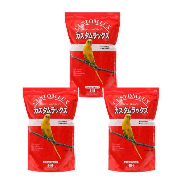 メーカー：ピーツー カスタムラックス　セキセイ　２．５Ｌ　鳥　フード　えさ　餌　小動物　種・穀類ミックス　皮付き　セキセイインコ　20140626　OKB　4904769504129　３袋入り　20211211　kak　×３袋　ゴハン　ご飯...