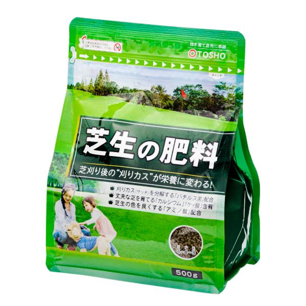 メーカー：東商 メーカー画像　芝生の肥料　５００ｇ　4905832341184　20220210　ｙ22ｍ02　mura　ガーデニング　ガーデニング用品　園芸　園芸用品　肥料　栄養素　芝生　しばふ　芝　丈夫な芝　色良く　栄養