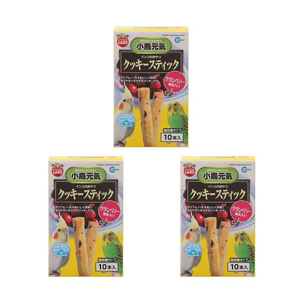 メーカー：マルカン _animal　4906456551560　マルカン　インコのおやつ　クッキースティック　クランベリー果実入り　１０本　インコ　おやつ　小動物　鳥　スナック・ビスケット　フード　鳥の種類で選ぶ　オカメインコ　セキセイイン...