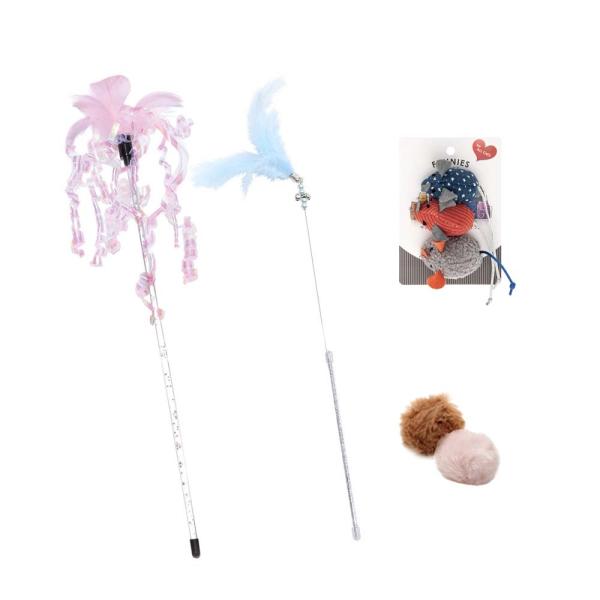 メーカー：ルークラン _neko　ループ　猫用品　おもちゃ　猫じゃらし　棒タイプ　その他　ロッディーズ　猫　ねこ　猫用　ルークラン　キャット　トイ　フェザー　リボン　ボール　ねずみ　ふわふわ　モコモコ　羽根　catday22hoka　202...