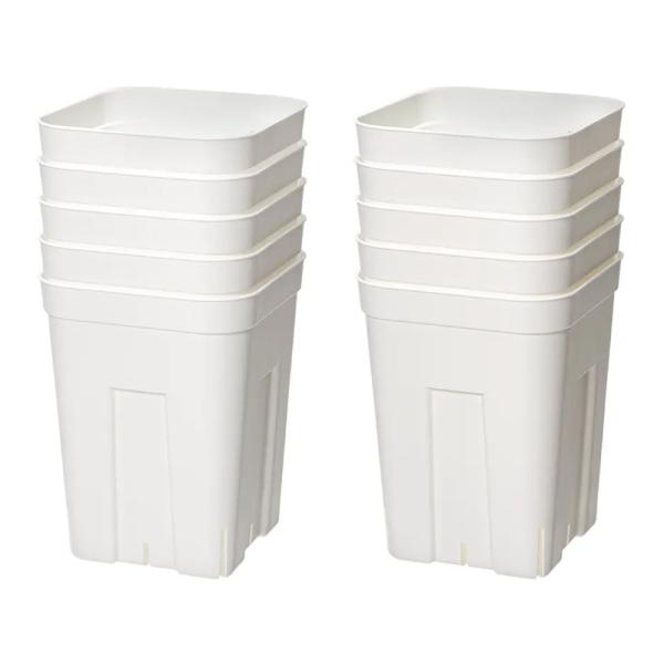 メーカー：ニッポリ スリット鉢　植木鉢　鉢　ガーデニング用品　プレステラ　１２０深型　白　アップルウェアー　１２０型　１０個組　ブラック　ガーデニング　園芸用品　ポット　苗ポット　育苗　プラ鉢　プラステ　スリッド　スリット　プラポット　ホワ...