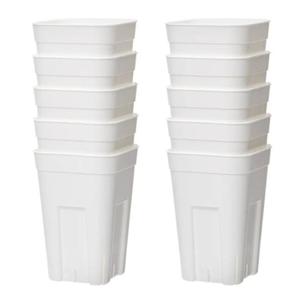 スリット鉢　植木鉢　鉢　ガーデニング用品　2250002672356　プレステラ　９０深型　白　１０個セット　ガーデニング　園芸用品　ポット　ビニールポット　ポリポット　苗ポット　育苗　プラステ　プラ鉢　深型　深鉢　y22m02　20220...
