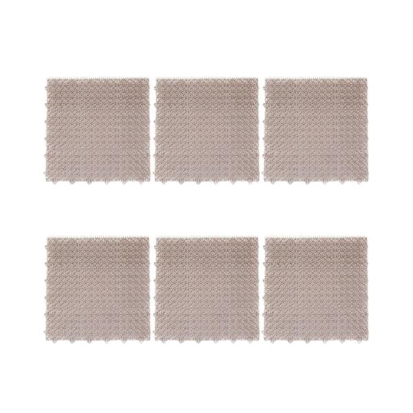 メーカー：山崎産業 _animal　_neko　_gardening　人工芝　若草ユニットＥ-Ｖ　グレー　１枚　4903180477852　ＫＥＩＲＹＯＵ　ＹＭＹＭ　山崎産業株式会社　山崎産業　人工芝マット　マット　床材　ベランダ　ジョイン...