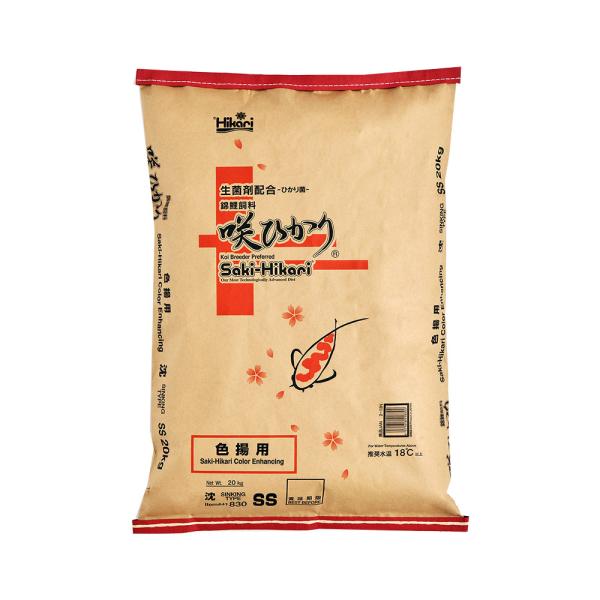 メーカー：キョーリン キョーリン　咲ひかり　色揚用　沈下　ＳＳ　２０ｋｇ　4971618418302　アクアリウム　アクアリウム用品　錦鯉　コイ　鯉　餌　えさ　フード　鯉のエサ　鯉の餌　沈下性　超小粒　ヒカリ　ひかり菌　大袋　大容量　202...