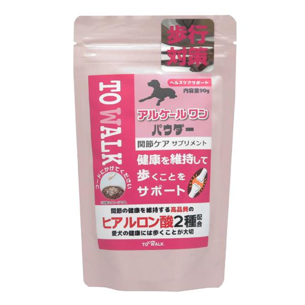 メーカー：ニチドウ ニチドウ　アルケールワンパウダー　サプリメント　関節ケア　90g　ふりかけ　ヒアルロン酸　4975677046926　20220510　y22m05　mura　犬用　犬用品　犬　いぬ　ドッグ　ドッグフード　犬フード　加齢...
