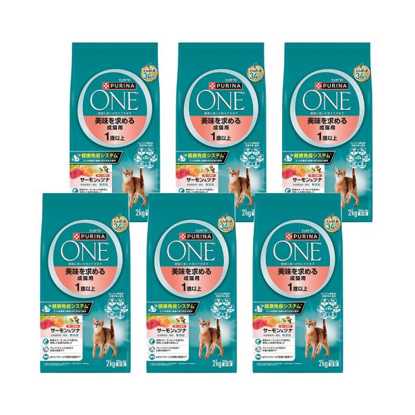 メーカー：ネスレ ピュリナワンキャット　ピュリナワン　キャット　美味を求める成猫用　サーモン＆ツナ　２ｋｇ　６袋　お一人様１点限り　20220413　y22m04　Y.K.　猫　ネコ　cat　猫フード　キャットフード　ネスレ　ネスレピュリナ...
