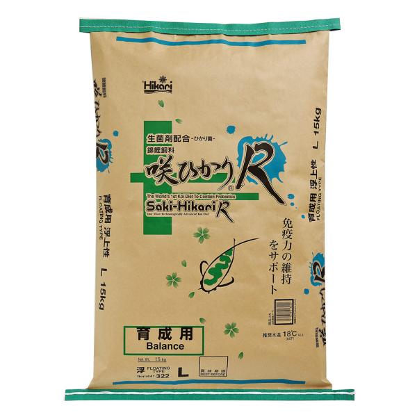 メーカー：キョーリン キョーリン　咲ひかりＲ　育成用　浮上　Ｌ　１５ｋｇ　4971618413222　アクアリウム　アクアリウム用品　錦鯉　コイ　鯉　餌　えさ　フード　鯉のエサ　鯉の餌　浮上性　大粒　ヒカリ　ひかり菌　大袋　大容量　2023...