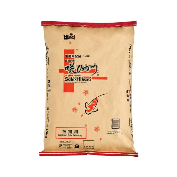 メーカー：キョーリン キョーリン　咲ひかり　色揚用　浮上　Ｓ　１５ｋｇ　4971618418036　アクアリウム　アクアリウム用品　錦鯉　コイ　鯉　餌　えさ　フード　鯉のエサ　鯉の餌　浮上性　小粒　ヒカリ　ひかり菌　大袋　大容量　20230...