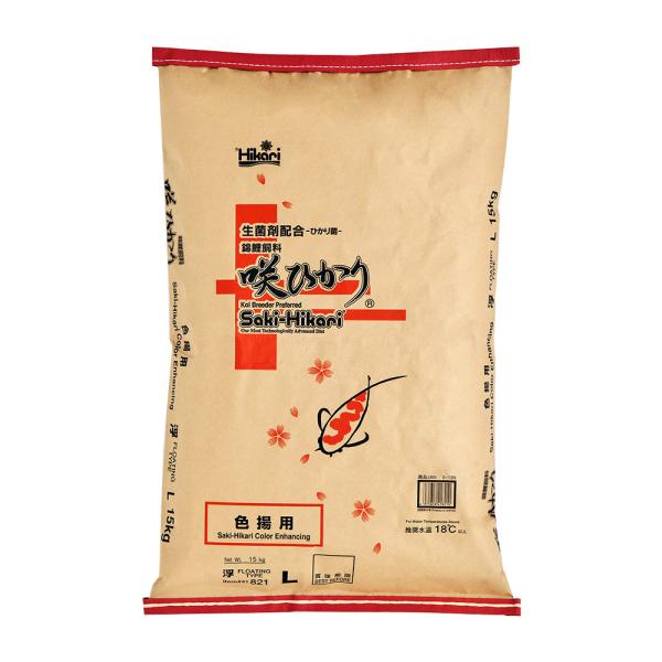 メーカー：キョーリン キョーリン　咲ひかり　色揚用　浮上　Ｌ　１５ｋｇ　4971618418210　アクアリウム　アクアリウム用品　錦鯉　コイ　鯉　餌　えさ　フード　鯉のエサ　鯉の餌　浮上性　大粒　ヒカリ　ひかり菌　大袋　大容量　20230...