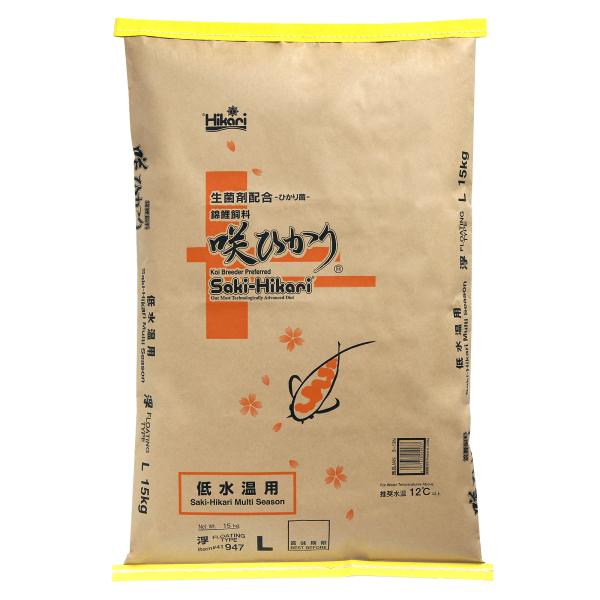 メーカー：キョーリン キョーリン　咲ひかり　低水温用　浮上　S　15kg　4971618419477　アクアリウム用品　餌　金魚用飼料　金魚　鯉専用　ニシキゴイ　錦鯉菌　生菌剤　冬　秋　春　キョーリンひかりシリーズ　コイ　ひかり　ひかりクレ...