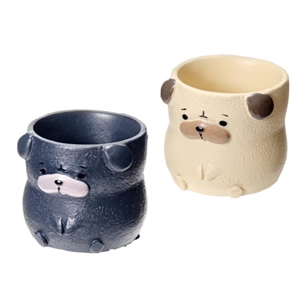 メーカー：ケーイーアイ littleregin　鉢カバー　鉢　植木鉢　ガーデニング用品　パグ　１号ポット用　色おまかせ　4530254141649　20220426　ｙ22ｍ04　Y.K.　リトルレジンポット　レジン　プラスチック　鉢植え　...