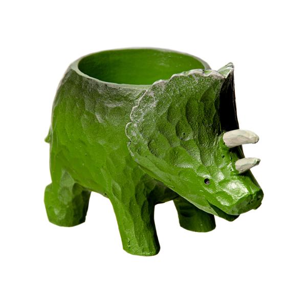 メーカー：ケーイーアイ littleregin　鉢カバー　鉢　植木鉢　ガーデニング用品　リトルレジンポット　トリケラトプス　１号ポット用　4530254141953　20220616　ｙ22ｍ06　Y.K.　リトルアニマル　レジン　プラスチ...