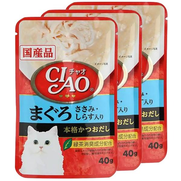 メーカー：いなば _neko　猫フード　猫　おやつ　一般食　ウェットフード　いなばペットフード　ＣＩＡＯパウチ　まぐろ　ささみ・しらす入り　４０ｇ　キャットフード　ＣＩＡＯチャオ　国産　日本産　いなばＣＩＡＯ　パウチ　セット　《セット用》い...