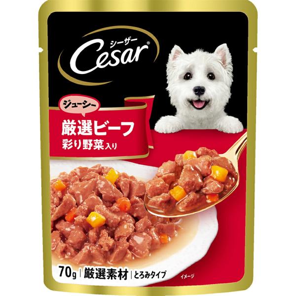 メーカー：マース ドックフード　ペットフード　レトルト　犬　いぬ　犬フード　犬用ウェットフード　犬の餌　犬のエサ　餌　えさ　アダルト　牛　牛肉　肉　Ｃｅｓａｒ　白い犬　ウェスティ　ウエストハイランドホワイトテリア　マースジャパン　リミテッド...
