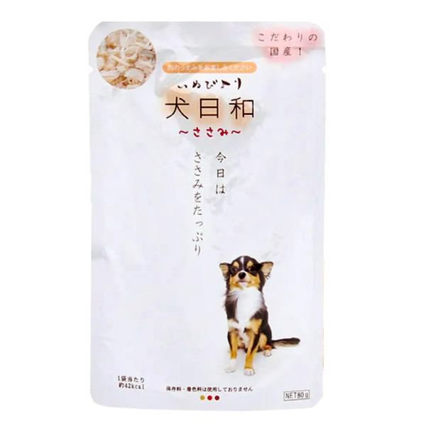 メーカー：わんわん 犬フード　ウエットフード　ウェットフード　パウチ　国産　わんわん　犬日和　いぬびより　ササミ　笹身　レトルト　８０ｇ　犬　ドッグフード　20120414　TNK　_dog　4532066003801　６０袋入り　2019...
