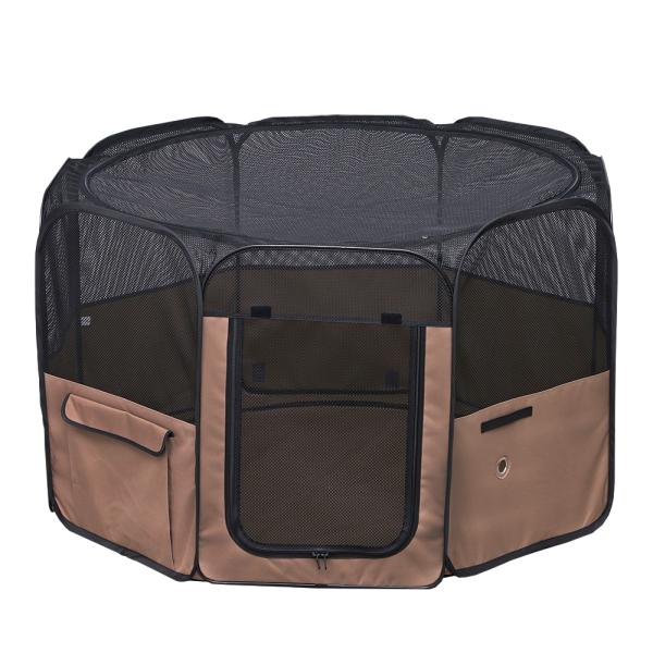 メーカー：アイリスオーヤマ メーカー画像　アイリスオーヤマ　折りたたみサークル　Ｌサイズ　ブラウン　ＰＯＴＳ−１２６０Ａ　犬　猫　ペット　サークル　ソフトサークル　ケージ　4967576252966　20220804　ｙ22ｍ08　Y.K....