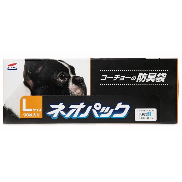 メーカー：コーチョー メーカー画像　コーチョー　ネオパック　Ｌサイズ　９０枚　防臭袋　犬猫　使用済ペットシーツ　ネコ砂の処理袋　4972316210076　20220127　y22m01　wakaoo　いぬ　ねこ　清潔　匂い　臭い　防ぐ　掃...