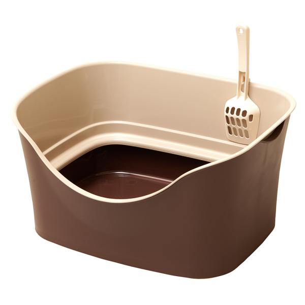 メーカー：ボンビアルコン ボンビアルコン　ラクラク猫トイレ　ダブルブロック　Ｍサイズ　ブラウン　4977082704750　20220307　ｙ22ｍ03　ytks　猫用品　猫用　ネコ　猫　トイレ　二重構造　猫砂ブロック　足置き場　スコップ...