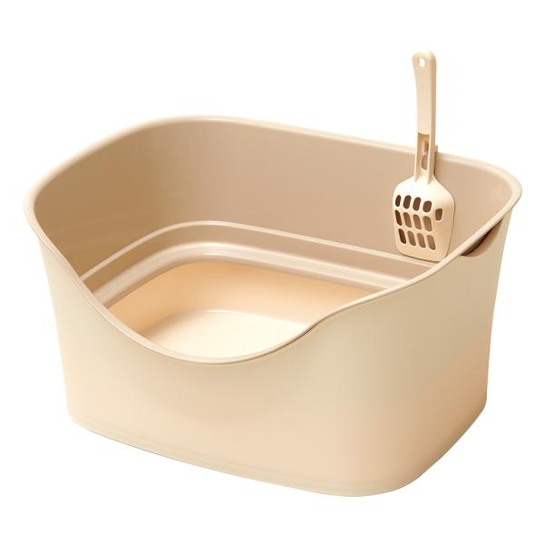 メーカー：ボンビアルコン ボンビアルコン　ラクラク猫トイレ　ダブルブロック　Ｍサイズ　アイボリー　4977082704767　20220307　ｙ22ｍ03　ytks　猫用品　猫用　猫　ねこ　トイレ　二重構造　猫砂ブロック　足置き場　スコッ...