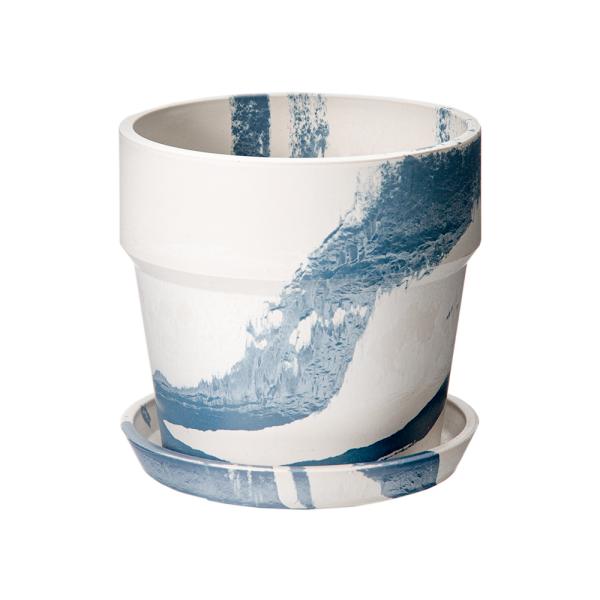 メーカー：ポッシュリビング 鉢　植木鉢　ガーデニング用品　アーバンプランツポット　マーブル　ミルク／ブルーベリー　４号鉢　観葉植物　4512706809871　20220921　y22m09　Y.K.　園芸　ガーデニング　園芸用品　ポット　...