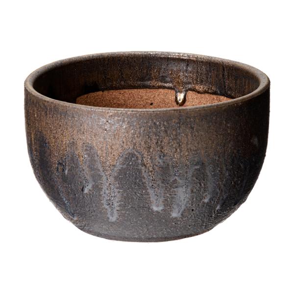 メーカー：かみ山陶器 盆栽鉢　植木鉢　鉢　ガーデニング用品　信楽焼　金彩尻丸　６号　多肉植物　山野草　2250002832149　20220905　ｙ22ｍ09　mura　ガーデニング　園芸　園芸用品　鉢・鉢皿　焼き物　焼物　陶器　陶磁器　...