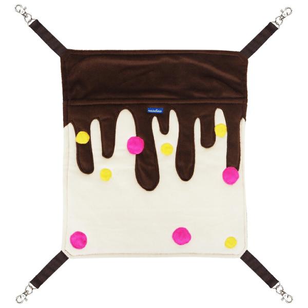 メーカー：Rainbow minimalhoon　bnr_rainbowanimal　レインボー　スイーツハンモック　ブラウン　4589462729781　20221024　y22m10　mura　フェレット　ハンモック　コットン　スタンダ...