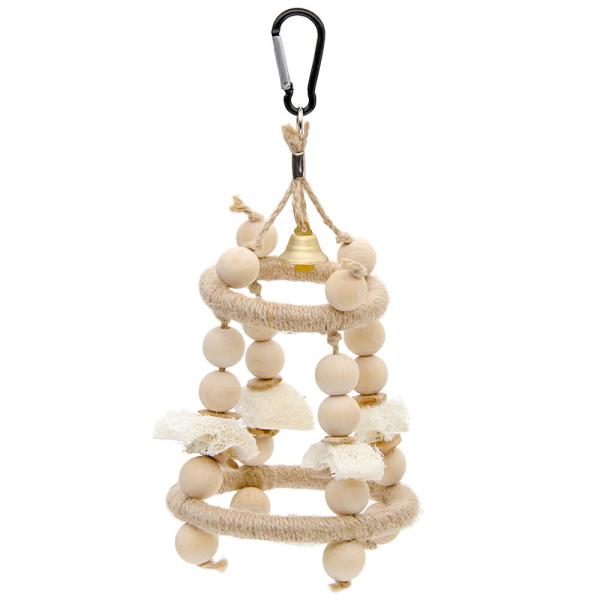 メーカー：Rainbow rabbirdtoy　レインボー　ミニメリゴー　4589462721549　鳥　小鳥　おもちゃ　ｒａｉｎｂｏｗ　Ｂｉｒｄ　ｔｏｙ　木のおもちゃ　吊り下げ式　バードトイ　バードトーイ　インコ　小型インコ　中型インコ　...