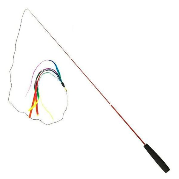 メーカー：ゼフィール メーカー画像　ｉＣａｔ　ＦＬＹＩＮＧ　ＣＡＴ　釣りざお猫じゃらし　レインボーリボン　猫　ねこ　猫用　ねこ用　キャット　猫用品　用品　おもちゃ　玩具　つりざお　振出式　IDOG　ゼフィール　猫じゃらし　リボン　melma...