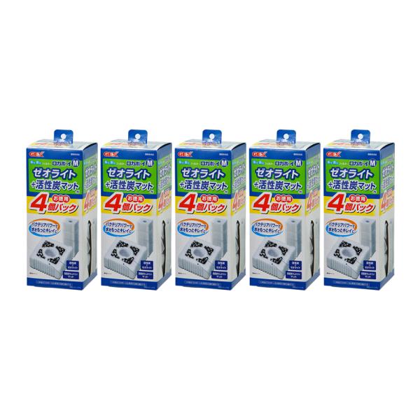 メーカー：ジェックス ＧＥＸ　ロカボーイＭ　ゼオライト＆活性炭マット　４個パックＮ　4972547041142　アクアリウム　アクアリウム用品　交換用マット　交換用　交換　マット　ゼオライト　活性炭　バクテリア　フィルター　4個　お徳用　お...