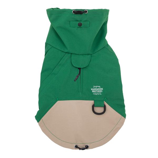 メーカー：CHOCO メーカー画像　マンダリンブラザーズ　マウンテン　アノラック　グリーン　３Ｌ　犬　散歩　防水　撥水　レインコート　雨　4589750318659　20230306　y23m03　Y.K.　いぬ　猫用　いぬ用　ドッグ　do...