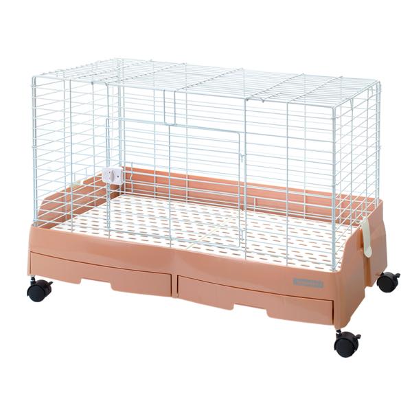 メーカー：三晃商会 minimalcages　うさぎケージ　4976285126307　_animal　三晃商会　ＳＡＮＫＯ　イージーホーム　エボ８０　ＰＢ　８１×５０．５×５５ｃｍ　小動物　小動物用品　ピンク　ベージュ　うさぎ　兎　ラビッ...