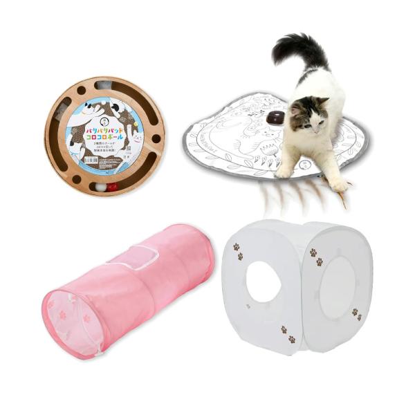 メーカー：猫壱 猫壱　おもちゃ盛りだくさんセット　Ｂ　2250002857784　20230125　y23m01　Y.K.　猫　ねこ　猫用　ねこ用　キャット　cat　猫用品　用品　おもちゃ　玩具　4580471866405　バリバリパッド　...