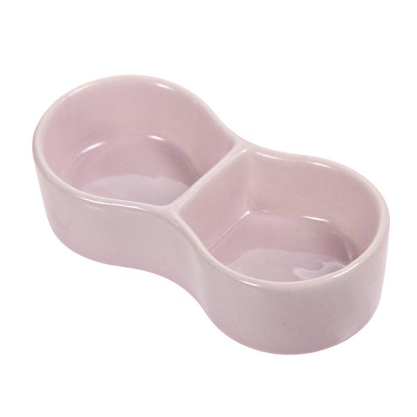 メーカー：fuu fuu　鳥　小動物の陶器のエサ入れ　セパレート　パープル　4573298445168　20230105　y23m01　mura　小動物　ペット用品　小動物用品　鳥用品　小鳥　食器　小皿　皿　えさ入れ　エサ皿　陶器　ハムスタ...