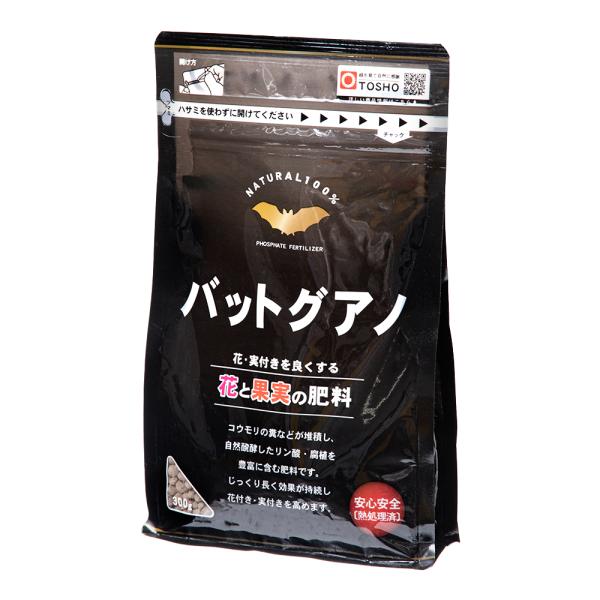 メーカー：東商 東商　バットグアノ　３００ｇ　花付き・実付きを高めます　4905832221080　20230120　ｙ23ｍ01　mura　ガーデニング用品　園芸用品　ガーデニング　園芸　グリーン　肥料　固形　粒状　元肥　花　果実　野菜　...