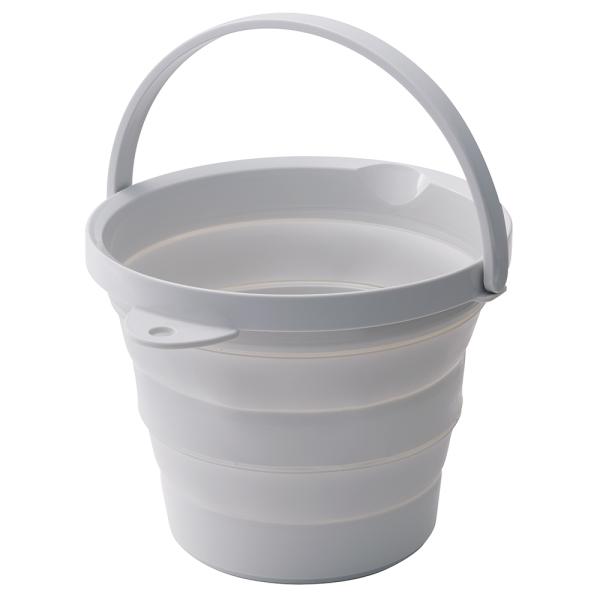 メーカー：伊勢藤 メーカー画像　伊勢藤　折りたたみ　ソフトバケツ　８L　グレー　バケツ　4966149614125　20230215　ｙ23ｍ02　mura　ガーデニング用品　園芸用品　ガーデニング　園芸　グリーン　アクアリウム　アクア用品...