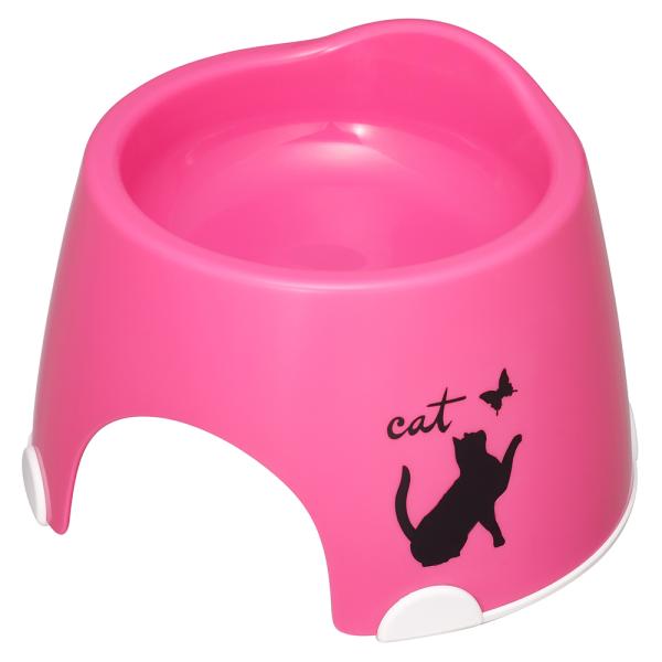 メーカー：伊勢藤 メーカー画像　伊勢藤　猫専用フードボウル　すべり止め付き　ピンク　猫　食器　4966149550119　20230215　y23m02　Y.K.　猫用　猫用品　ねこ　キャット　器　皿　小皿　容器　給餌　フードボウル　フード...