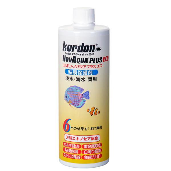 メーカー：コルドン コルドン　ノバクア　プラス　エコ　4571171610245　20230227　ｙ23ｍ02　mura　アクア用品　アクアリウム用品　アクアリウム　淡水　海水　用品　観賞魚　水質　水質調整剤　水替え　粘膜　エラ　保護　バ...
