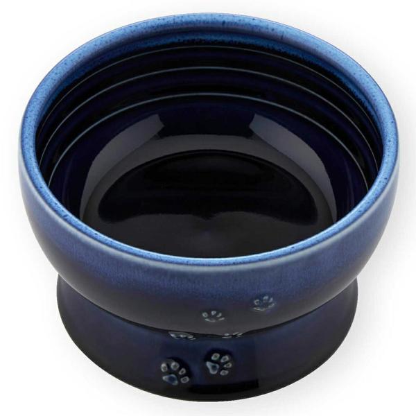 メーカー：猫壱 メーカー画像　猫壱　ハッピーダイニング　猫用　脚付ウォーターボウル　日本製　ブルー　レギュラー　4580471869260　20230407　y23m04　mikari　陶器水入れ　猫　食器　水入れ　磁器　陶磁器　猫用品　水...