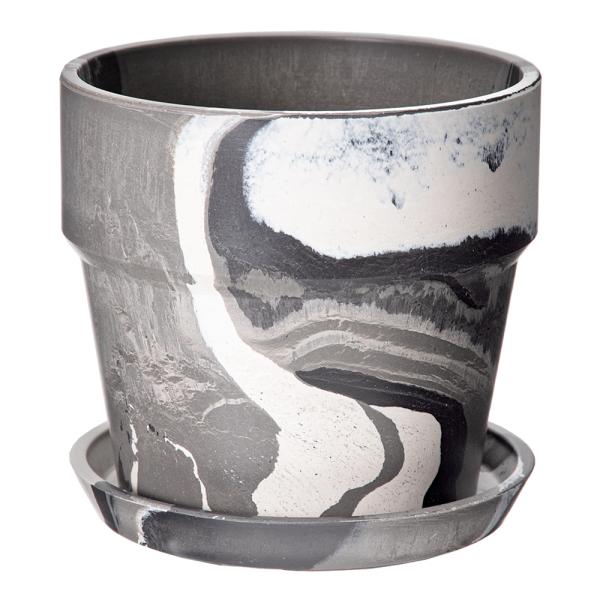 メーカー：ポッシュリビング アーバンプランツポット　モノクローム　４号鉢　植木鉢　観葉植物　4512706810761　20230328　y23m03　Y.K.　園芸　ガーデニング　園芸用品　ガーデニング用品　ポット　鉢　底穴あり　エコポッ...