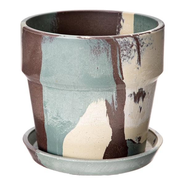 メーカー：ポッシュリビング 鉢　植木鉢　ガーデニング用品　アーバンプランツポット　グリーンカモ　４号鉢　観葉植物　4512706810778　20230329　y23m03　Y.K.　園芸　ガーデニング　園芸用品　ポット　底穴あり　エコポッ...