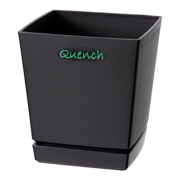 メーカー：大和プラスチック 鉢　植木鉢　ガーデニング用品　大和プラスチック　クエンチローポット　プレート付き　５号　ブラック　ガーデニング　園芸　園芸用品　鉢・鉢皿　プランター　ポット　植物　花　観葉植物　四角　スクエア　プラスチック　スタ...