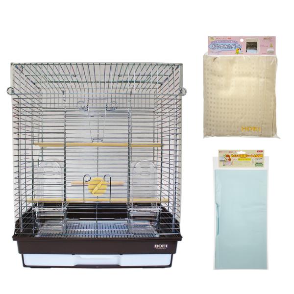 メーカー：ＨＯＥＩ birdcvset　鳥籠　cage　465okm　brown　茶　ＨＯＥＩ　４６５オカメ　ブラウン　4963067012132　小動物　鳥　ケージ　小型インコ　セキセイインコ　ボタンインコ　コザクラインコ　鳥かご　202...