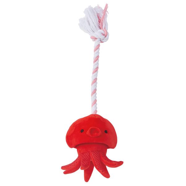 メーカー：ペティオ　アドメイト アドメイト　犬用おもちゃ　スタディロープトイ　たこ　4903588272165　20230614　ｙ23ｍ06　Ishina　ひっぱりっこ　ロープ　興味　シャカシャカ　フィルム　超小型犬　小型犬　犬用品　いぬ...