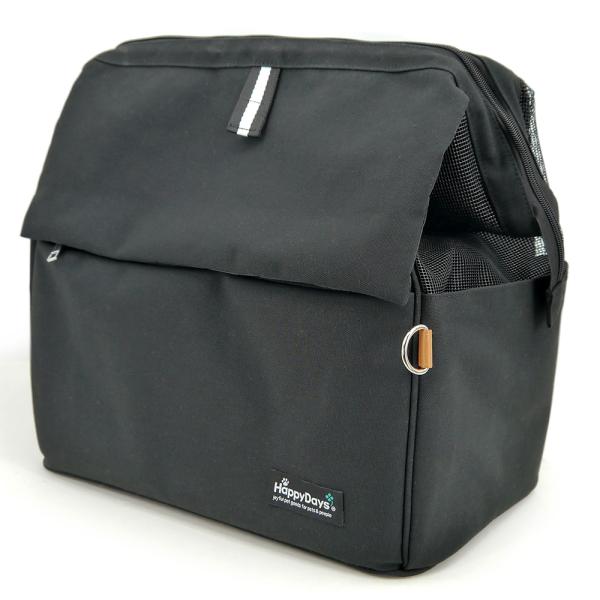 メーカー：ペットプロ メーカー画像　ハッピーデイズ　ペット用サステナブルリュックキャリー　黒　4981528833973　20230628　ｙ23ｍ06　mura　ペット用　犬用品　犬用　犬　いぬ　ドッグ　猫用品　猫用　猫　ねこ　キャット　...