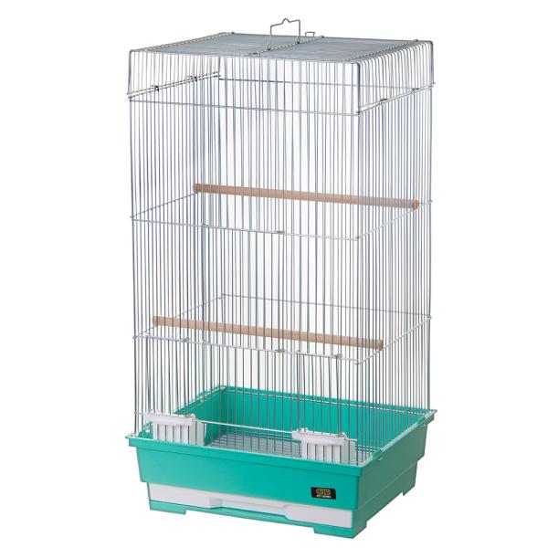 メーカー：ジービー minimalcages　鳥籠　4963065031395　３２５−L　角　色おまかせ　ピンク/ブルー/グリーン/ホワイト　小動物　小動物用品　とり　小鳥　鳥類　鳥用品　ケージ　網　部屋　小屋　止まり木　シンプル　スタン...