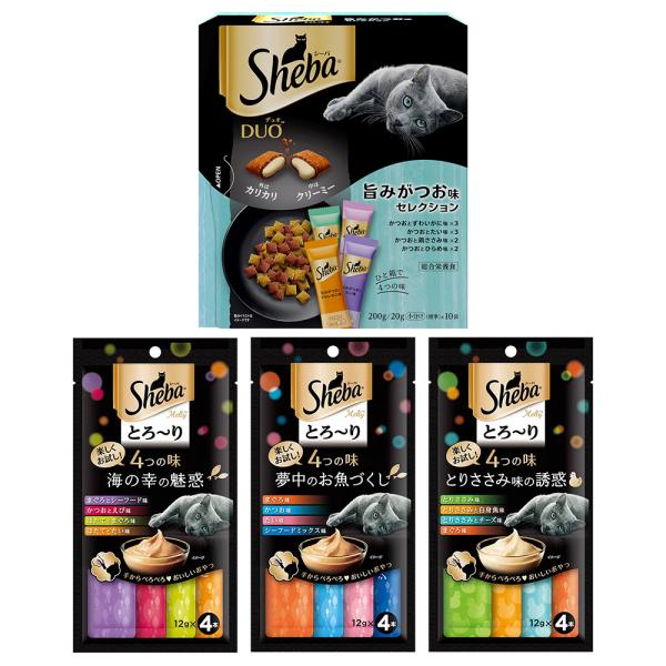 メーカー：マース シーバ　とろ〜り　猫用品　猫　おやつ　メルティー　シーフード　海鮮　サカナ　魚　とろーり　キャットフード　ネコ　成猫用　なめやすい　手から　与えやすい　厳選素材　バラエティ豊か　贅沢　間食　２つの味　おいしい　愛猫　袋　夢...