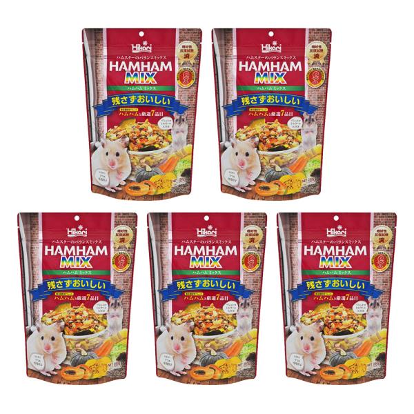 メーカー：キョーリン mlmfkline　メーカー画像　キョーリン　ハムハムミックス　２５０ｇ×５　小動物　鳥　ハムスター　フード　エサ　総合栄養食　完全栄養食　ゴールデンハムスター　ドワーフハムスター菌　餌　ミックス　ひまわり　ヒマワリの...