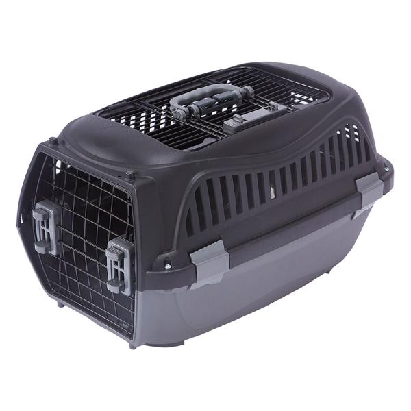 メーカー：ペティオ メーカー画像　ペティオ　犬猫用キャリー　ハウスにしやすい２ドアスマイルキャリープラス　Ｓ　ブラック　4903588271762　20230515　ｙ23ｍ05　mura　犬用　犬用品　犬　いぬ　ドッグ　猫用　猫用品　猫　...